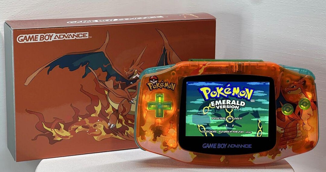 Gameboy Advance Mega Charizard Edition With Pro Upgrades - Etsy