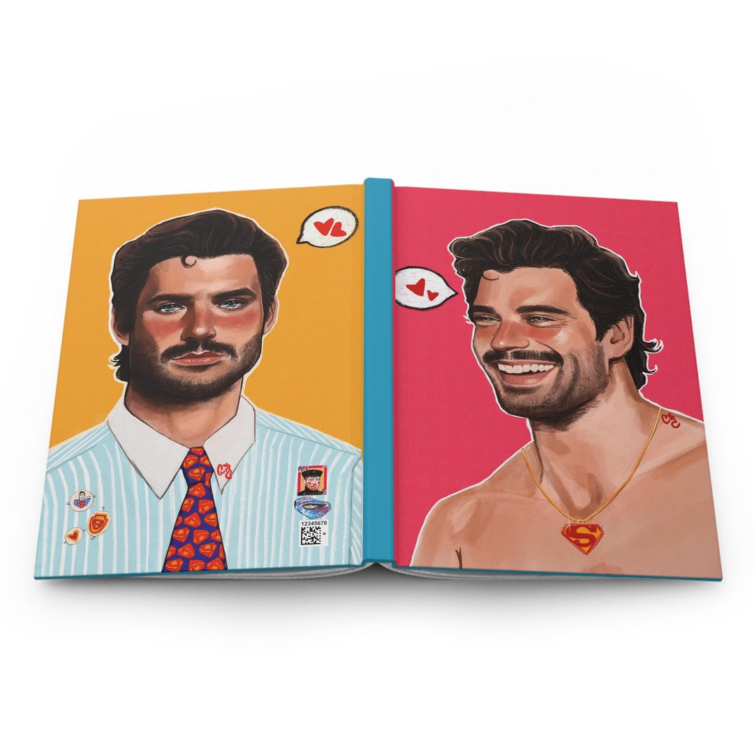 David Corenswet Retro Journal - David Corenswet Art - Hardcover Journal ...