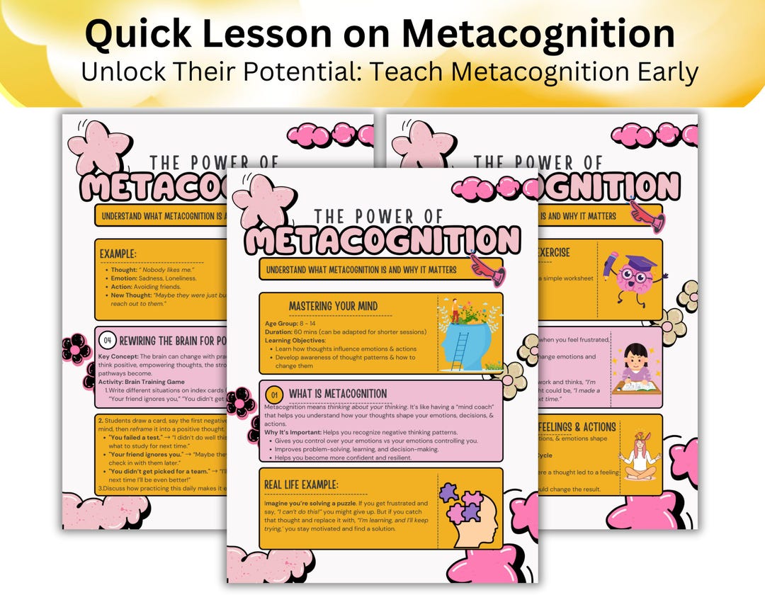 The Power of Metacognition: Critical Thinking & Growth Mindset Lesson ...