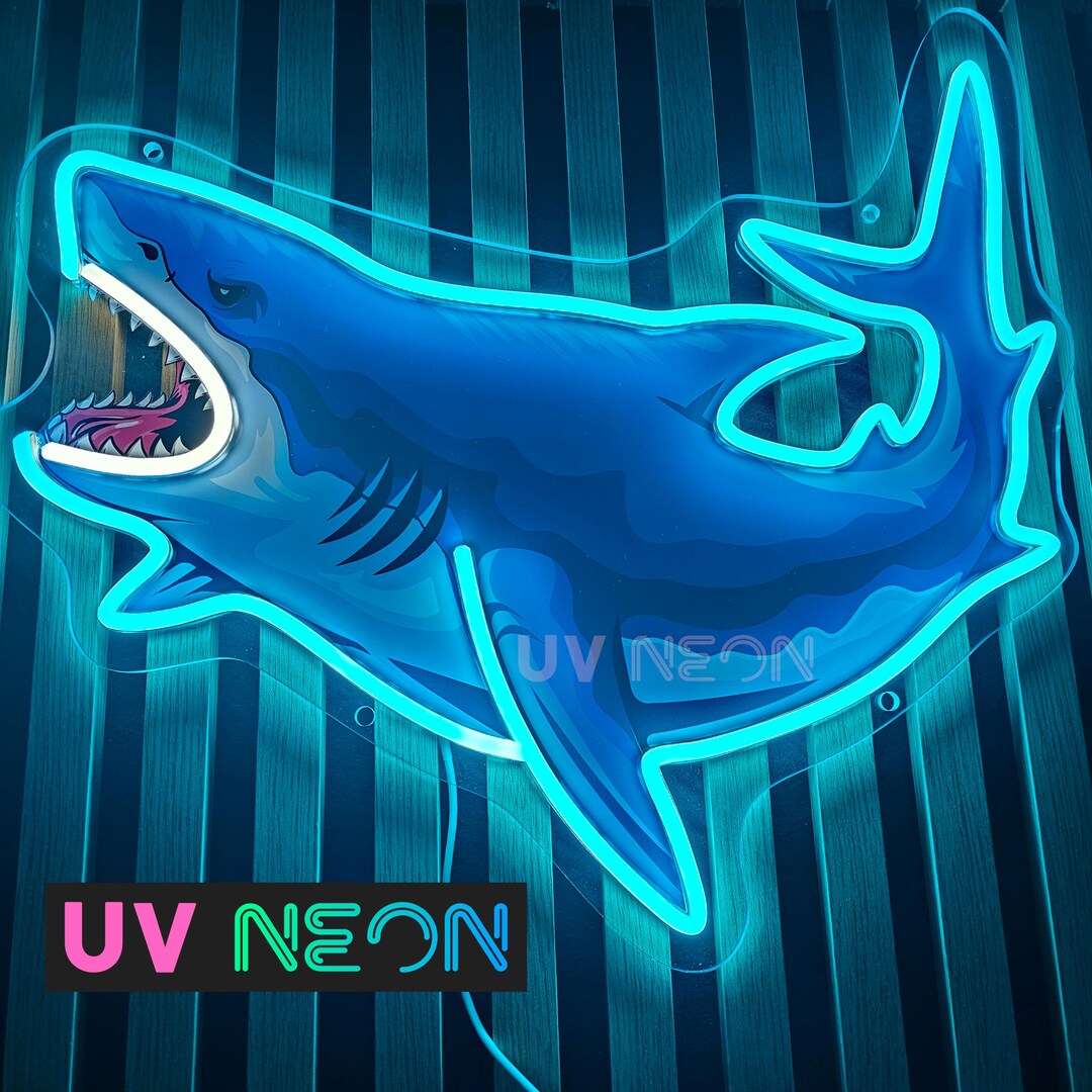 Shark UV Neon Sign - Etsy