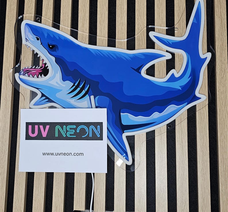 Shark UV Neon Sign - Etsy