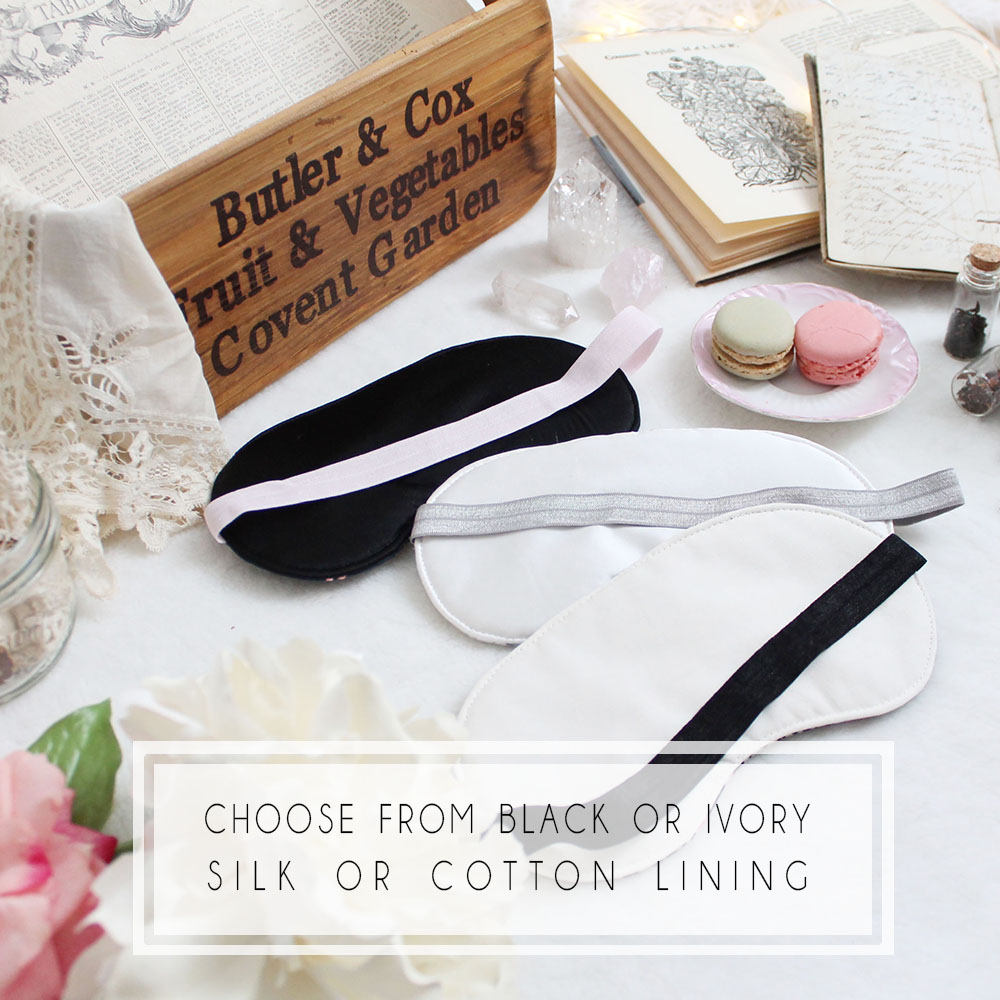 Art Deco Inspired Satin 'hemlock' Sleep Mask in Blush | Etsy