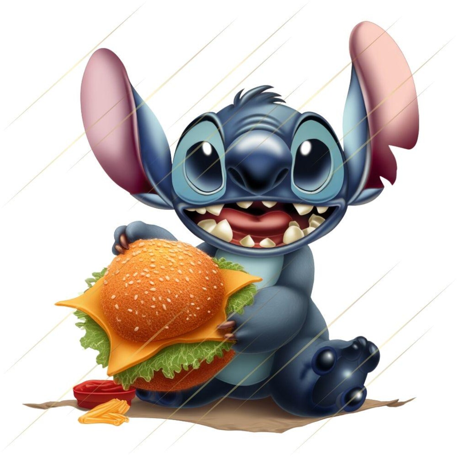 PNG Stitch Burger, Clipart Image, Cricut, Sublimation, High Resolution ...