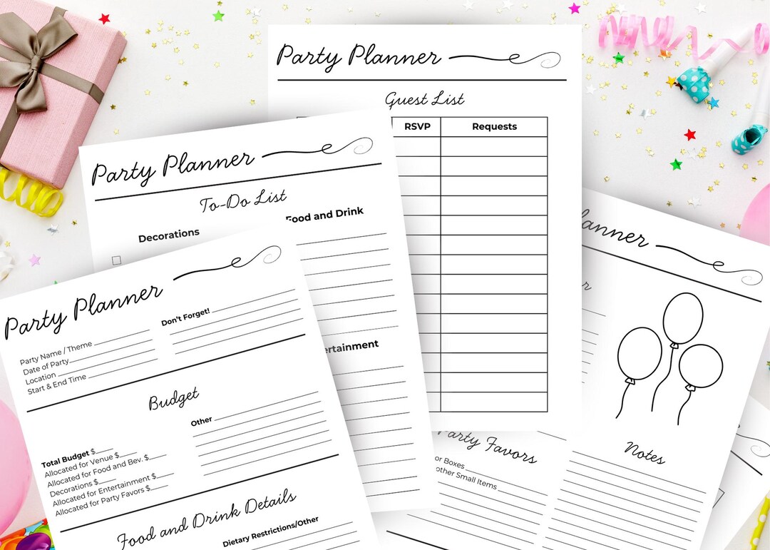 Ultimate Party Planning Checklist - Instant Digital Download - Etsy