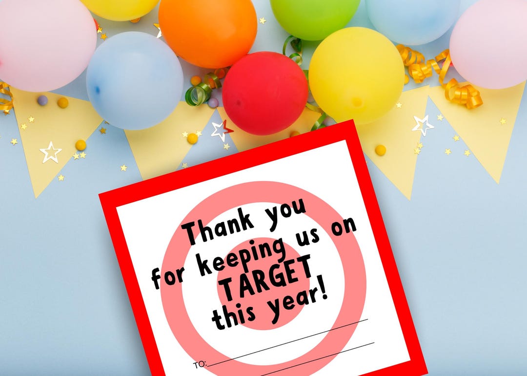 Target Teacher Gift Tag – “thank You for Keeping Us on Target This Year ...