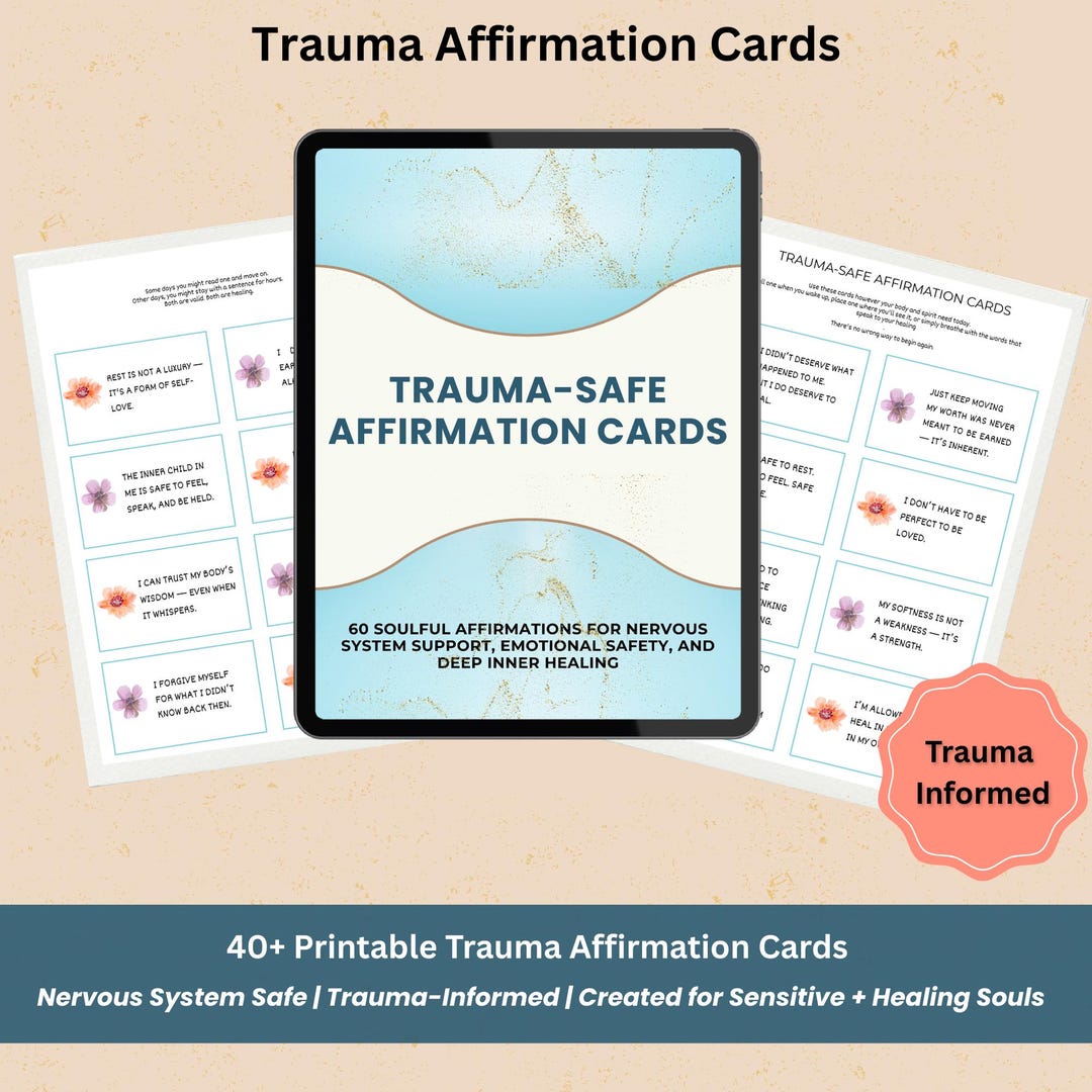Trauma Affirmation Cards – 40+ Printable Cards for Nervous System ...