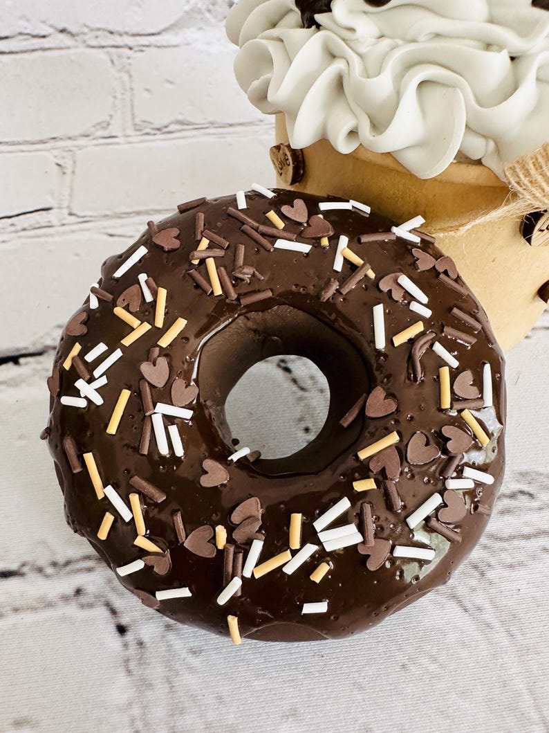 Faux Chocolate Cupcake and Donut Decor | Fake Dessert Display With ...