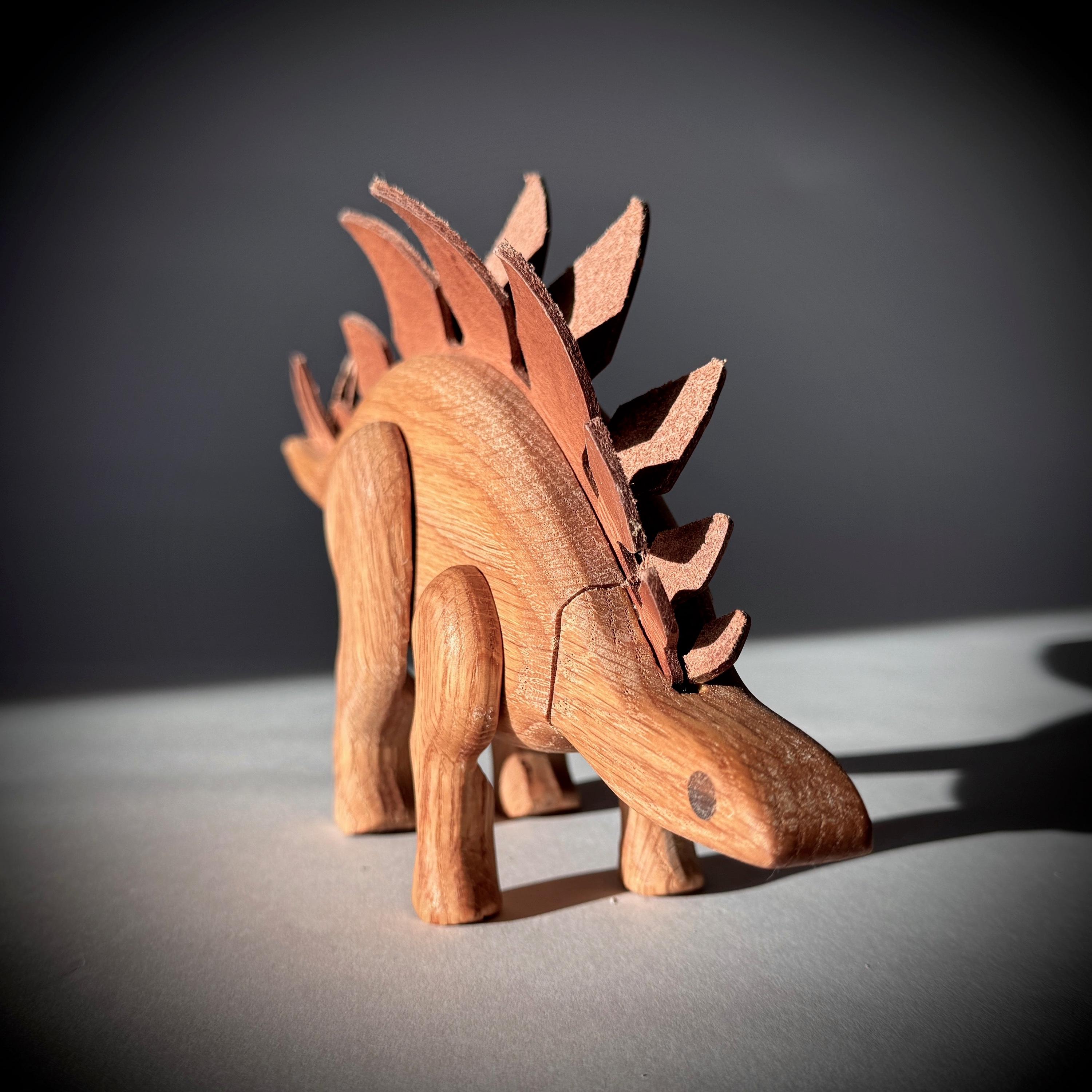 Stegosaurus - Wooden Dinosaur Toy With Magnetic Joints - Etsy