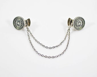 Sweater Clip / Guard Silver Tone Metal Vintage - Etsy