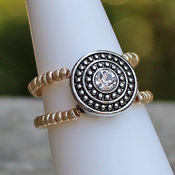 Rhinestone Stretch Ring - Etsy