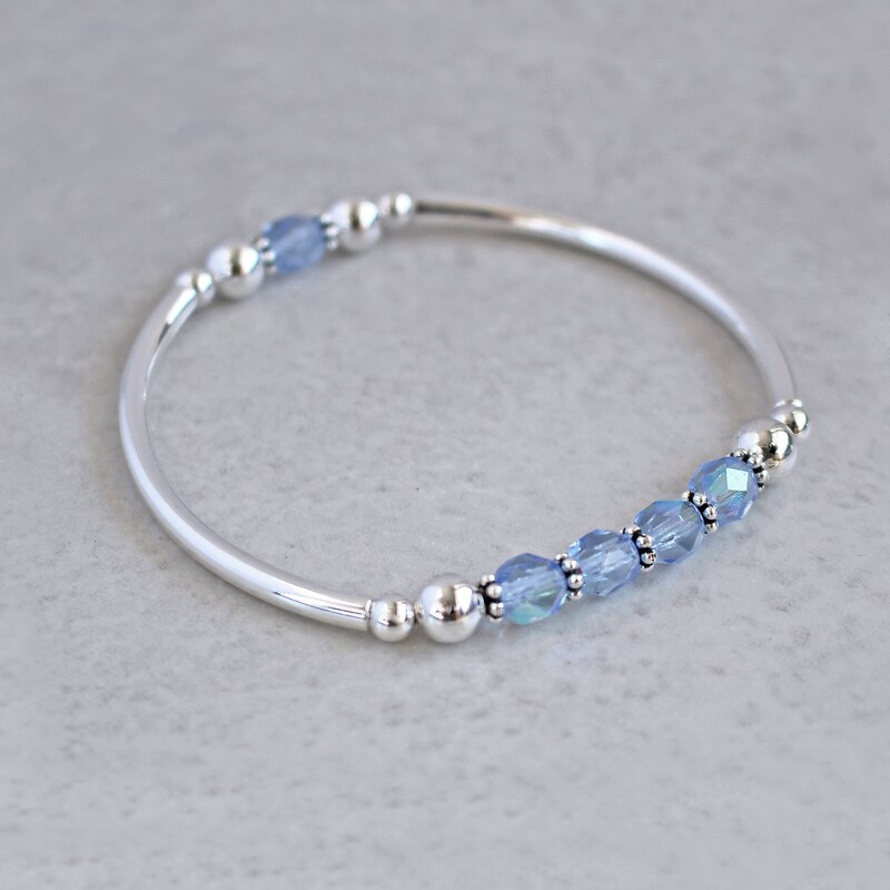 Light Blue Bead Bracelet - Etsy