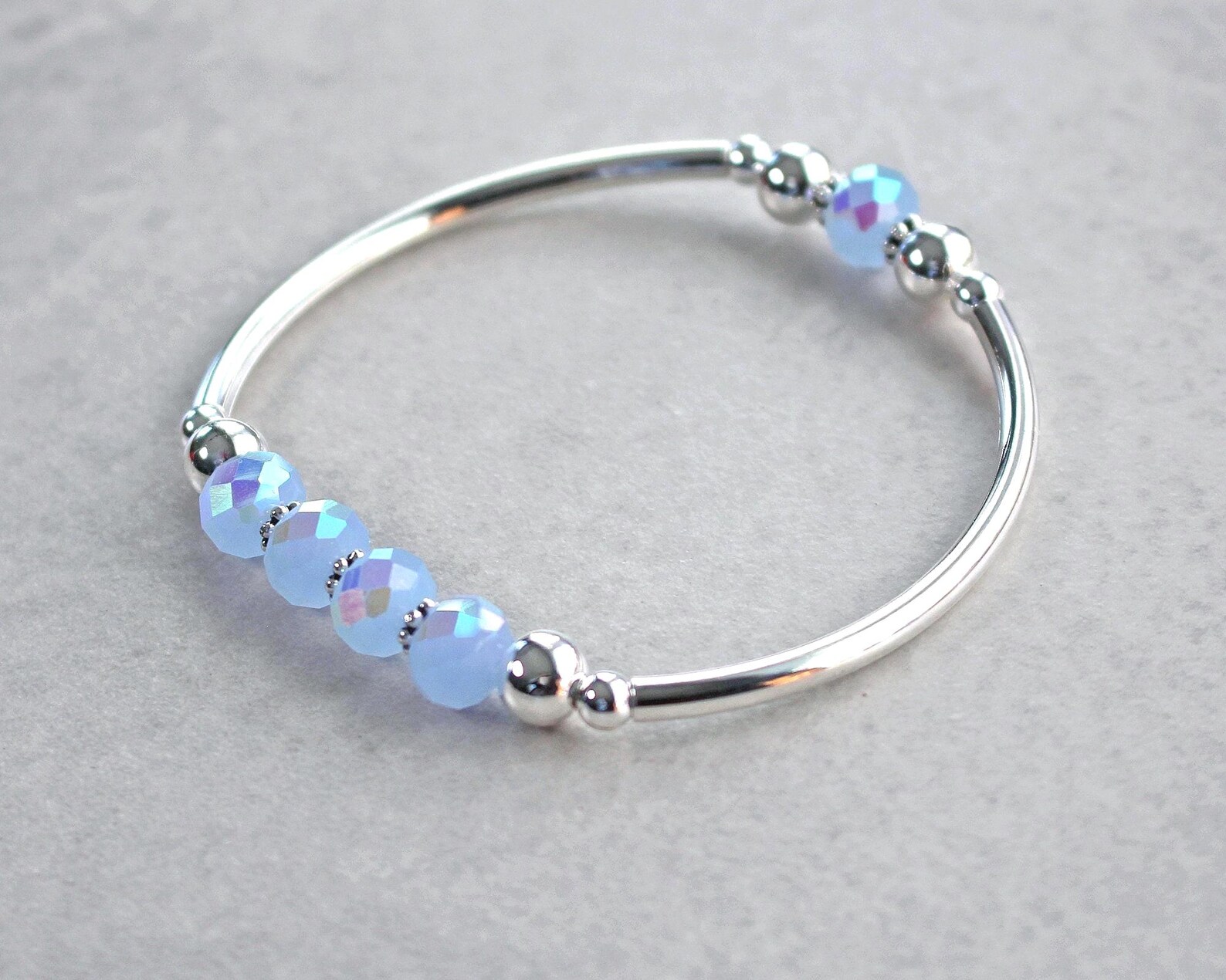 Periwinkle Blue Stretch Bracelet - Etsy