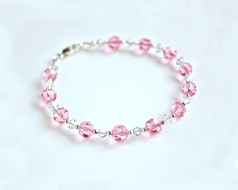 Light Rose Crystal Bracelet - Etsy