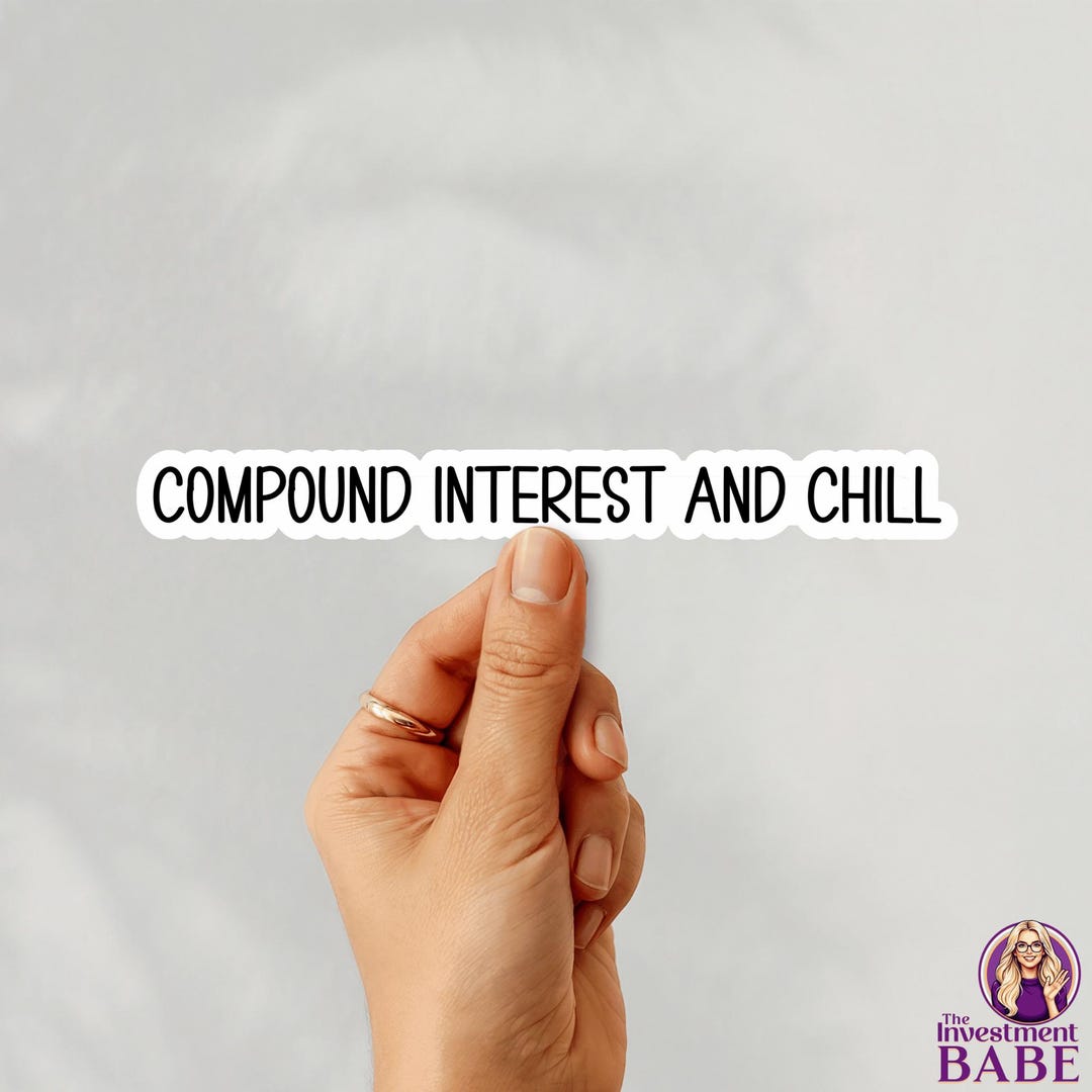 Compound Interest Sticker, Stock Market Decal, Dividend Investor Label ...