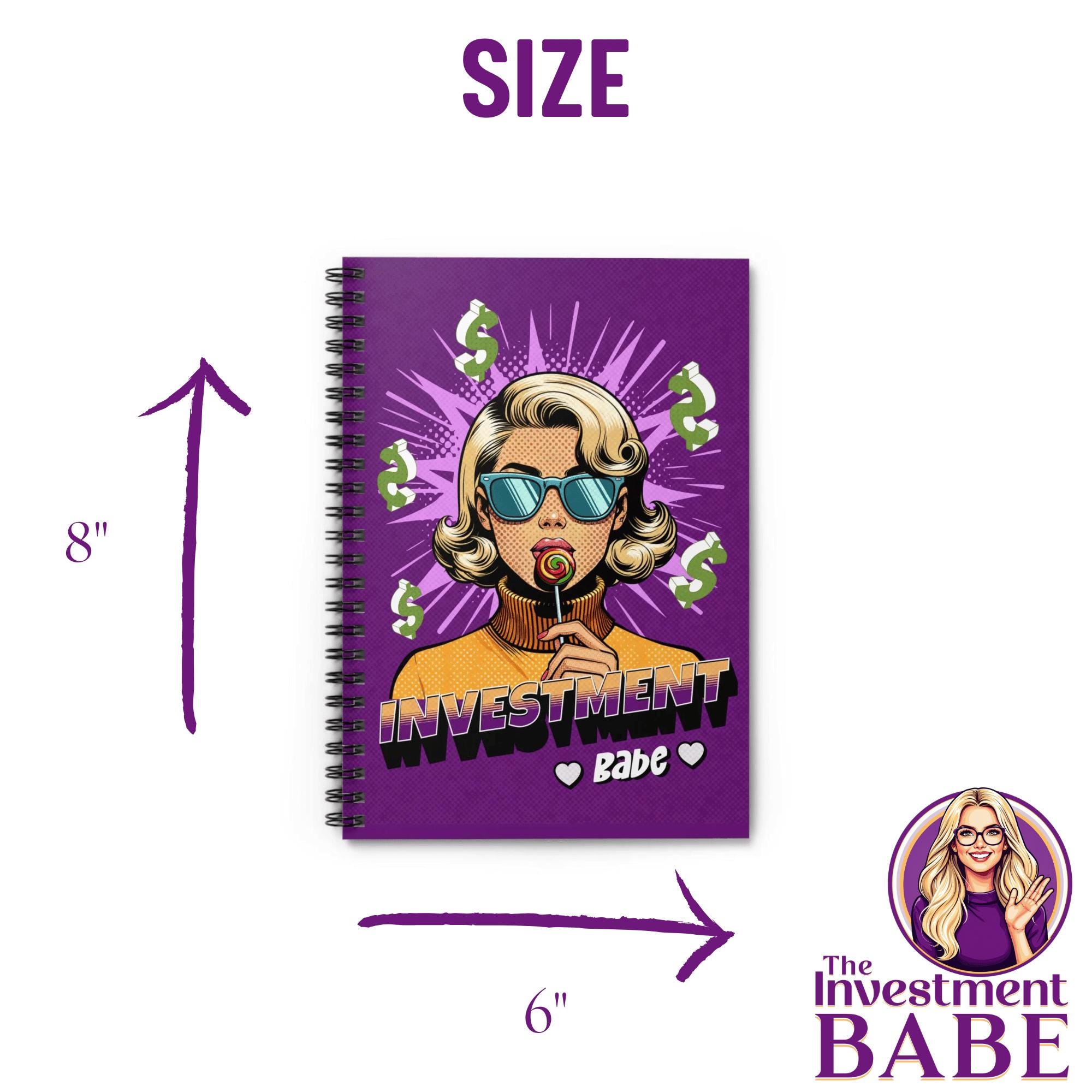 Investment Babe Spiral Notebook, Budget Planner, Purple Daily Ledger ...