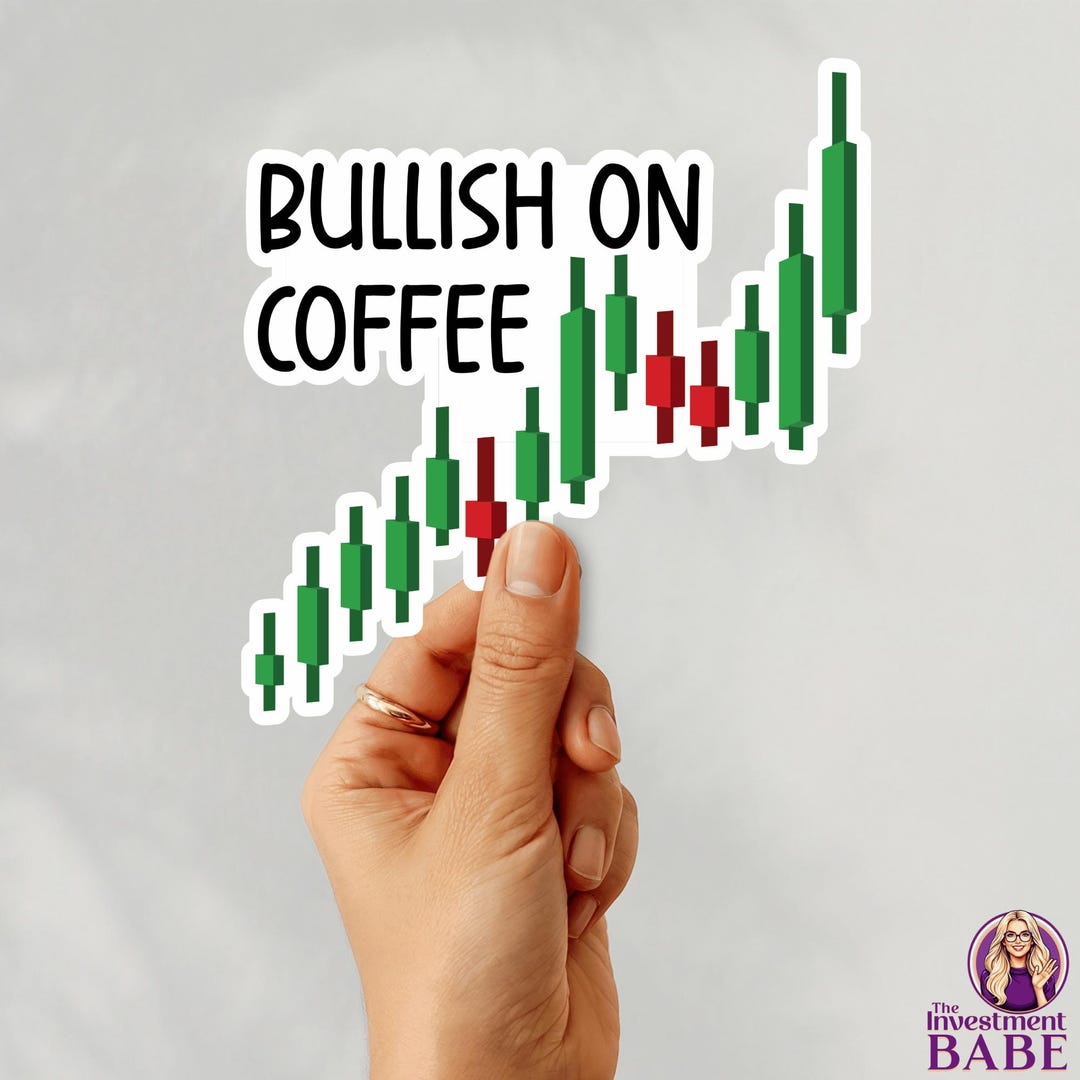 Stock Market Sticker, Coffee Lover Decal, Day Trader Label - Etsy