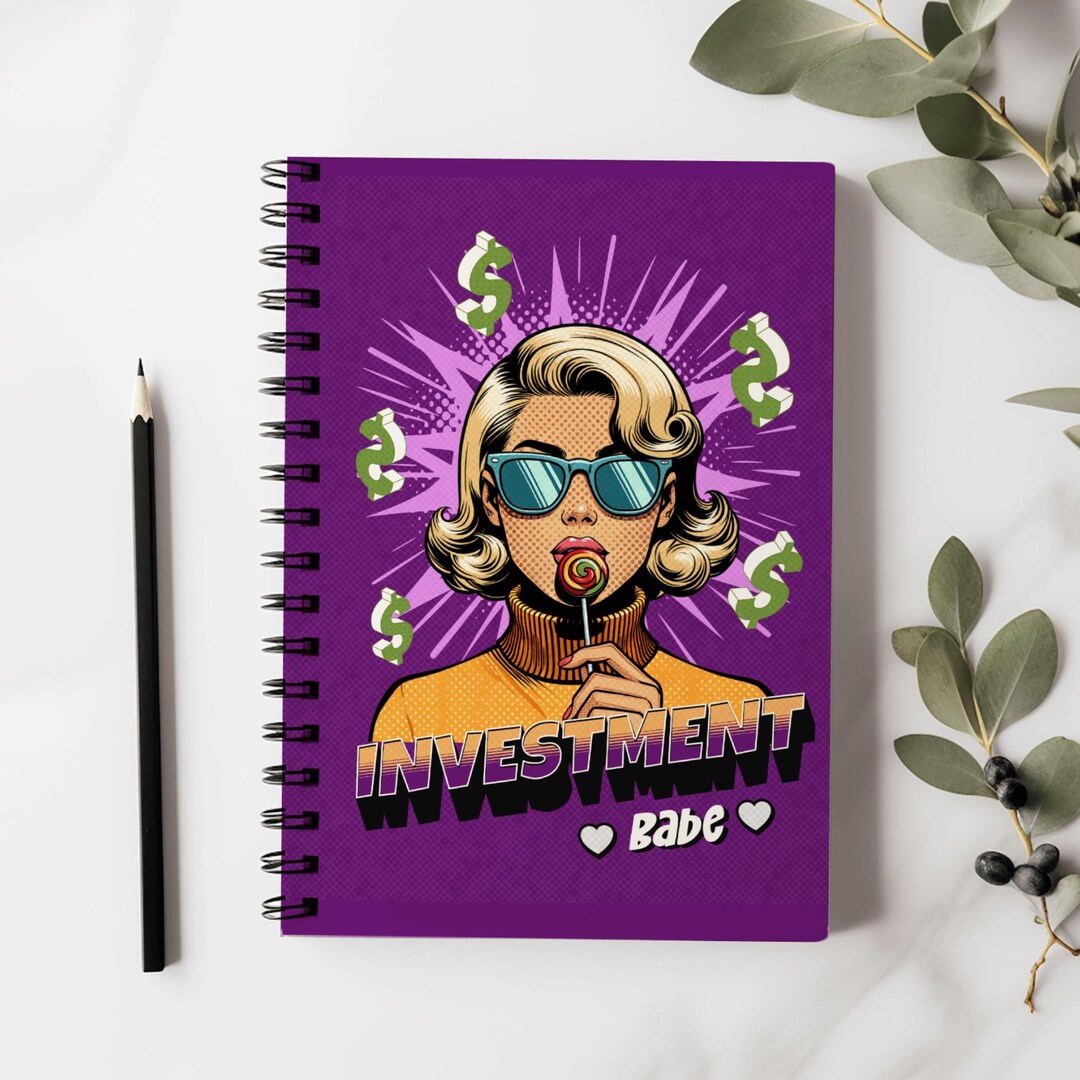 Investment Babe Spiral Notebook, Budget Planner, Purple Daily Ledger ...
