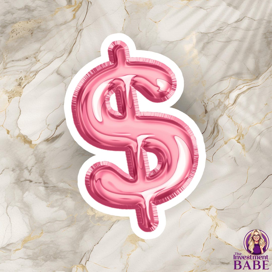 Pink Dollar Sign Sticker: Women in Finance Laptop Decal - Etsy