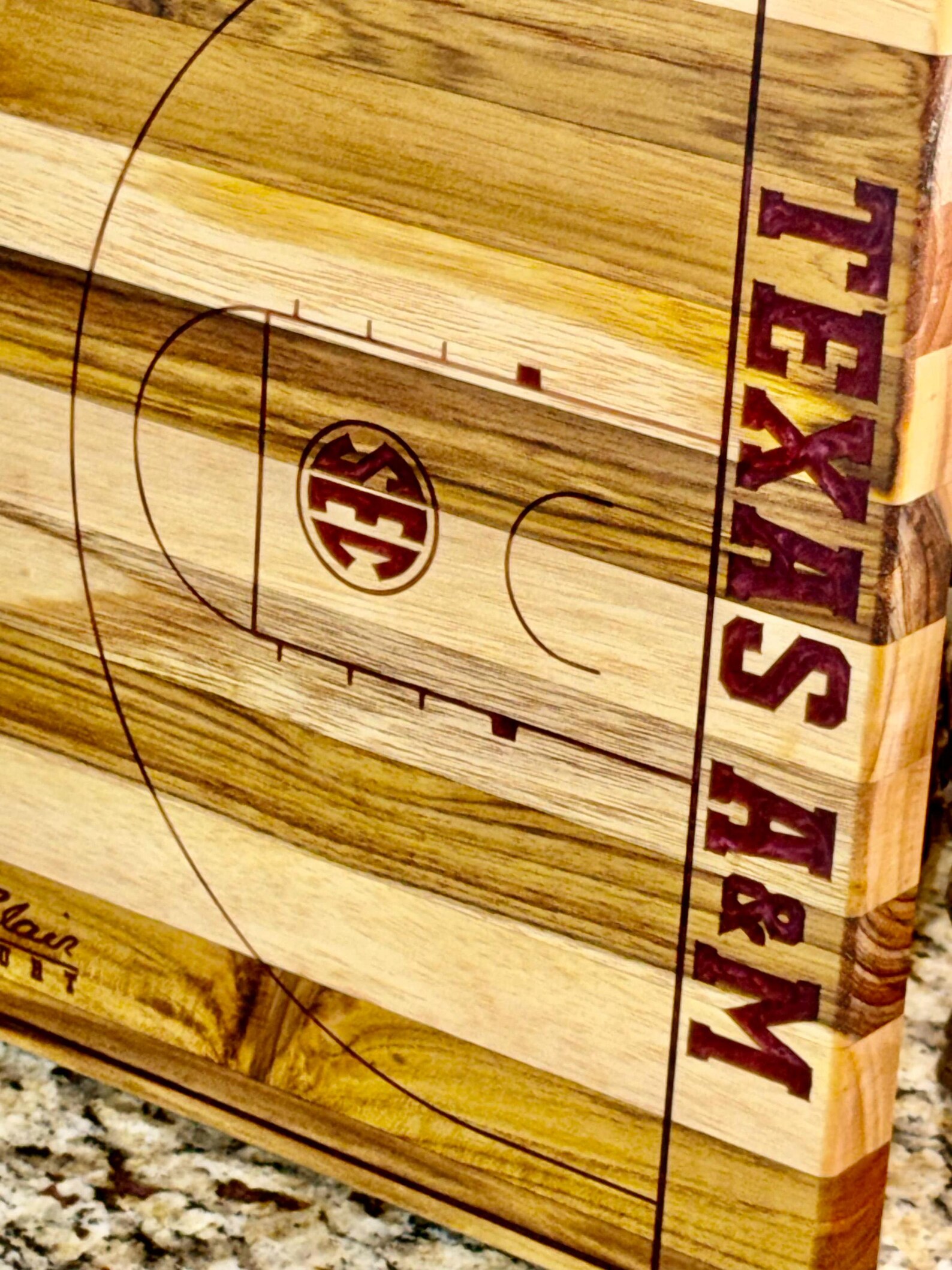 Aggie Basketball Court Serving / Charcuterie Board / Cutting Board - Etsy