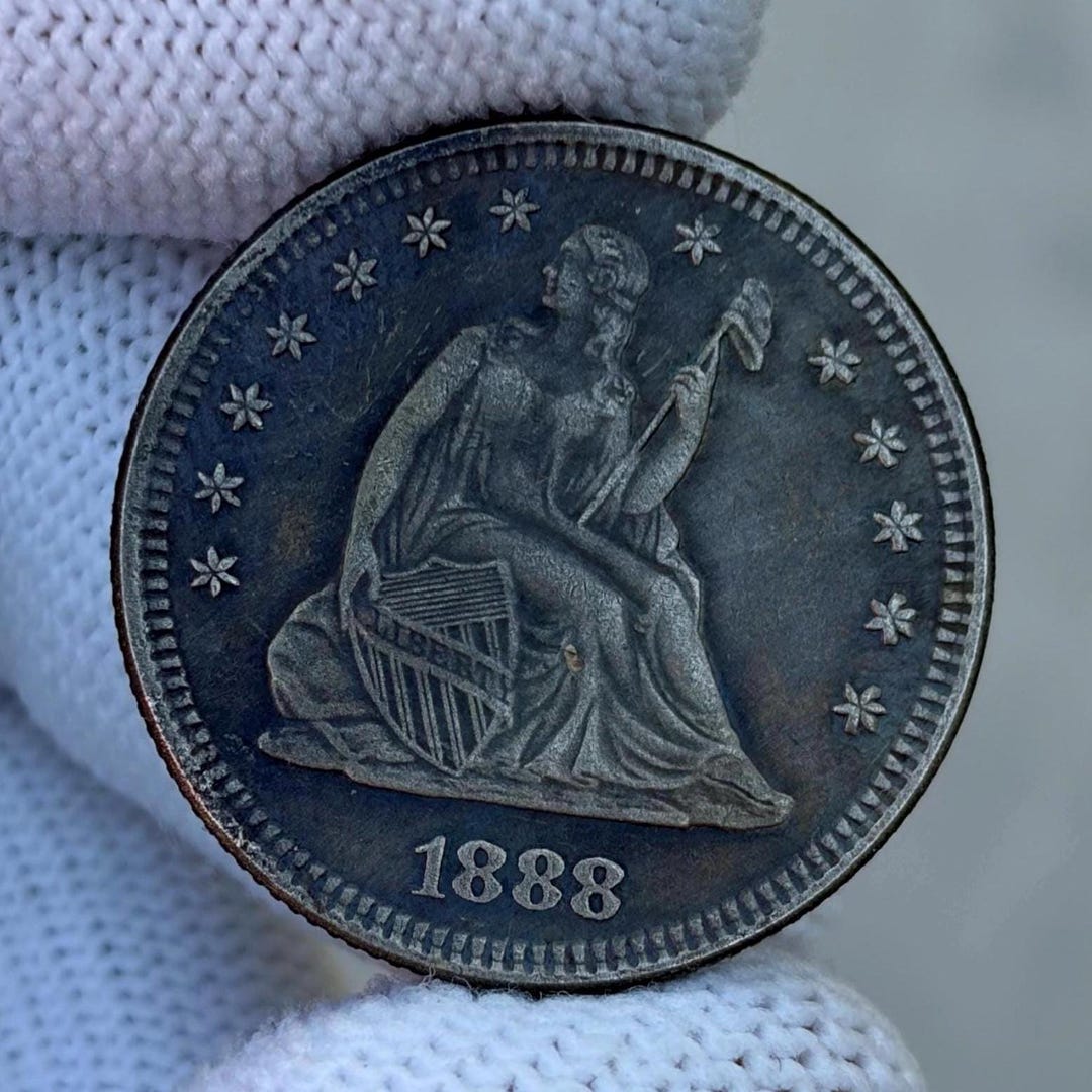 25 Cent 1888 S Silver Plated US Quarter Dollar Replica - Etsy