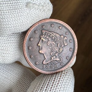 1/2 Half Cent 1852 USA Cooper Coin REPLICA - Etsy