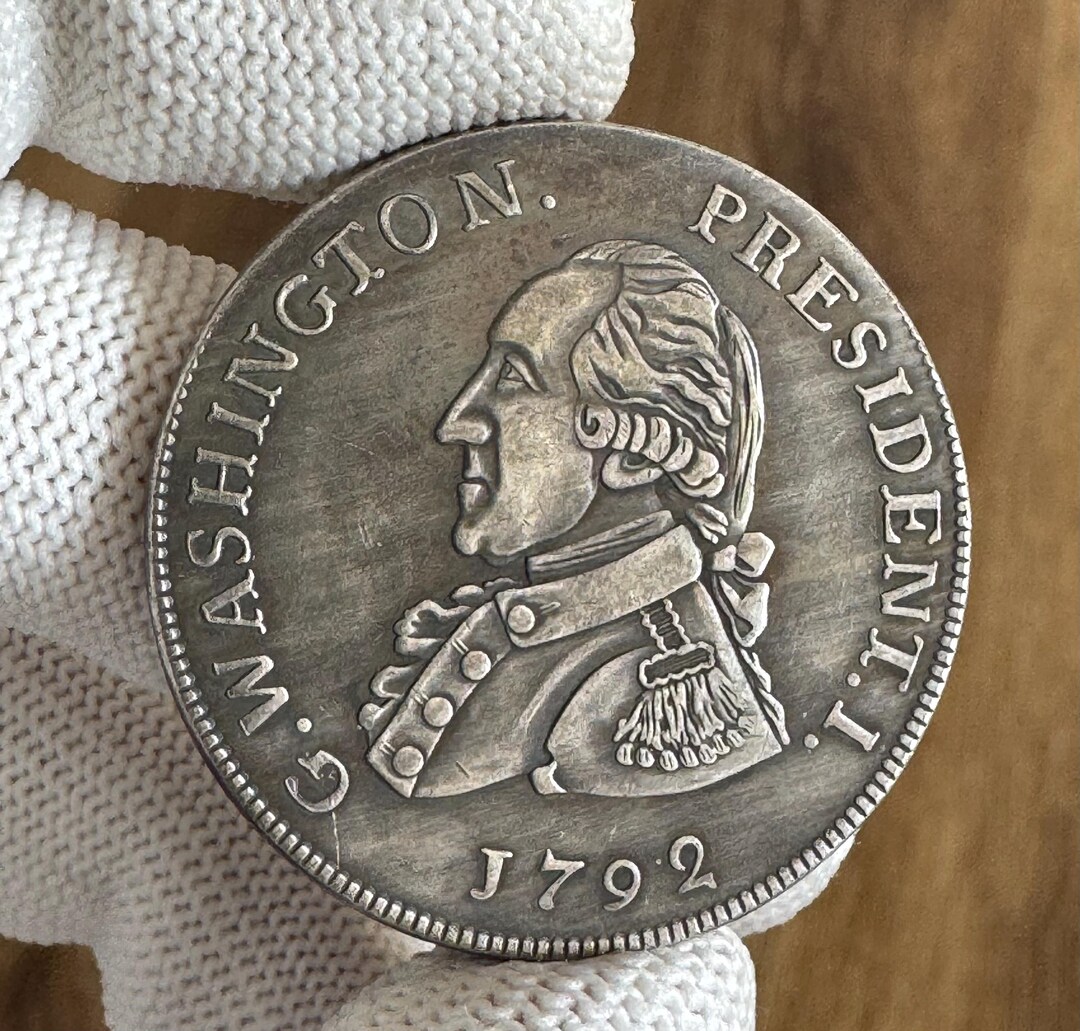 Coin 1 Dollar 1792 G. Washington USA Coin REPLICA Silver Plated - Etsy
