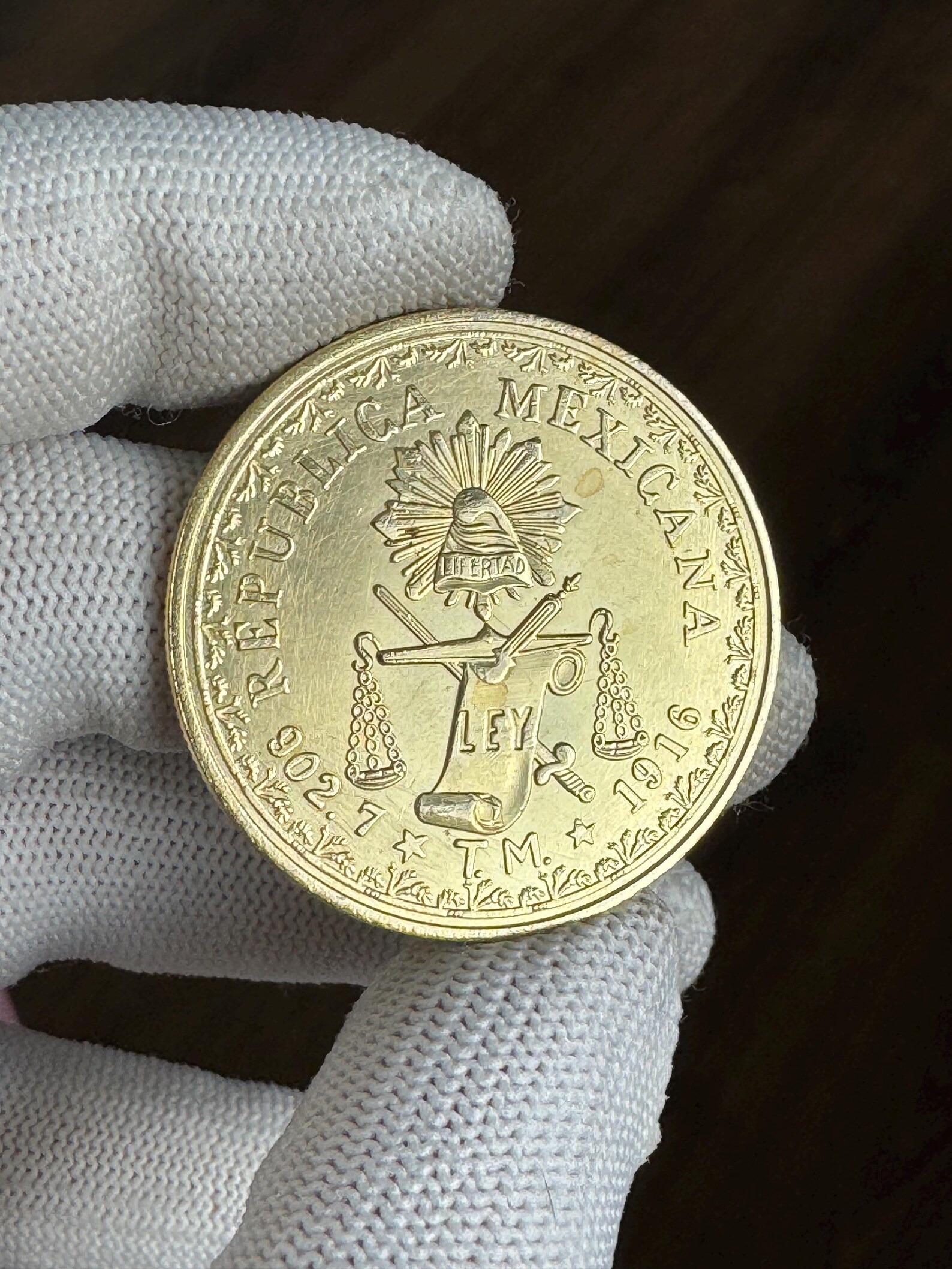 60 Peso 1916 Mexico NOT GOLDEN! Coin REPLICA - Etsy