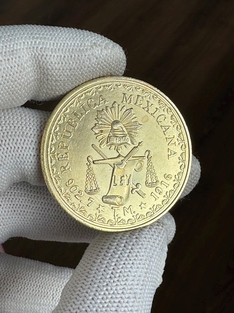 60 Peso 1916 Mexico NOT GOLDEN! Coin REPLICA - Etsy