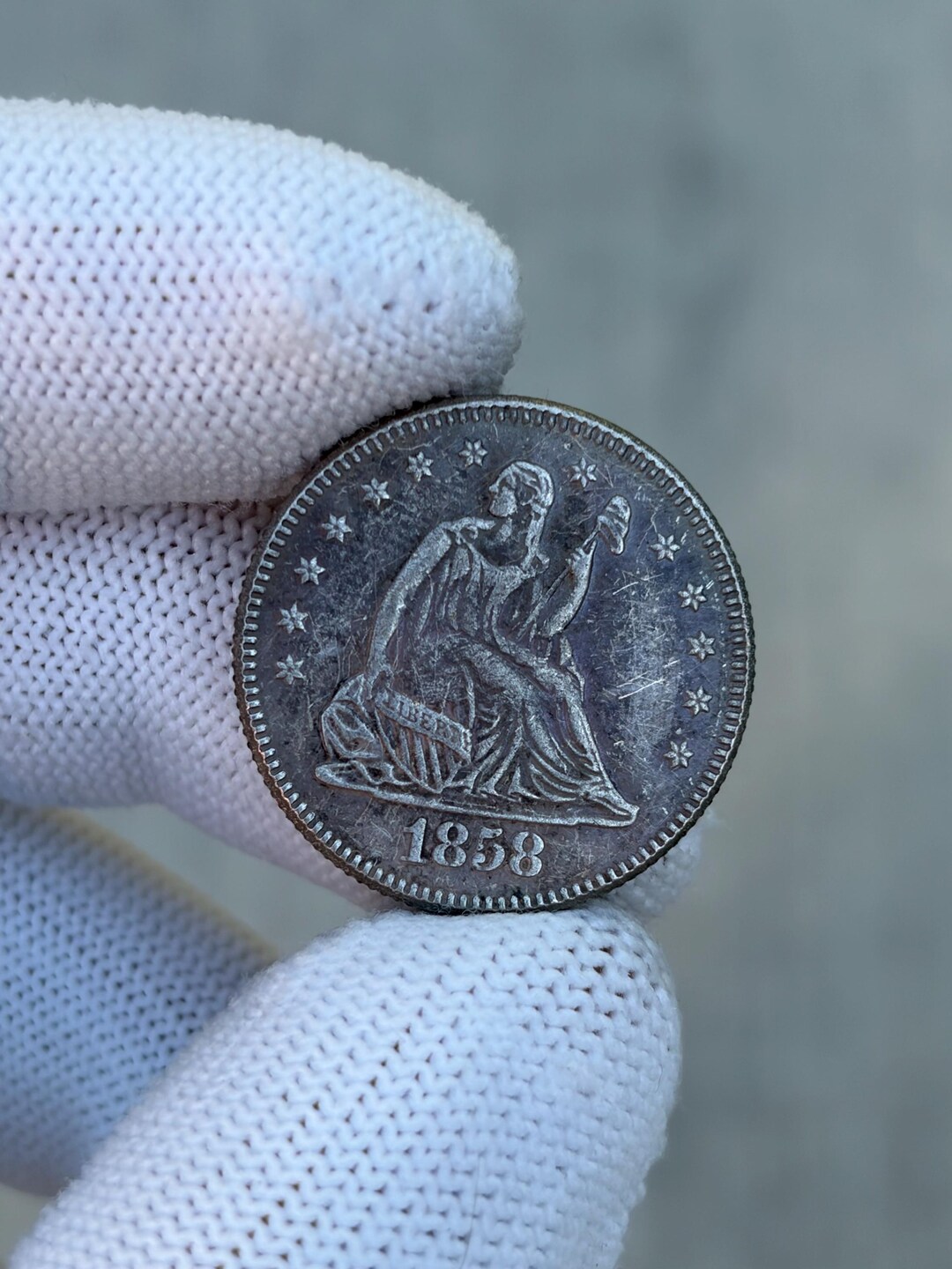 25 Cents 1858 (s) USA Quarter Dollar Coin REPLICA Silver Plated - Etsy