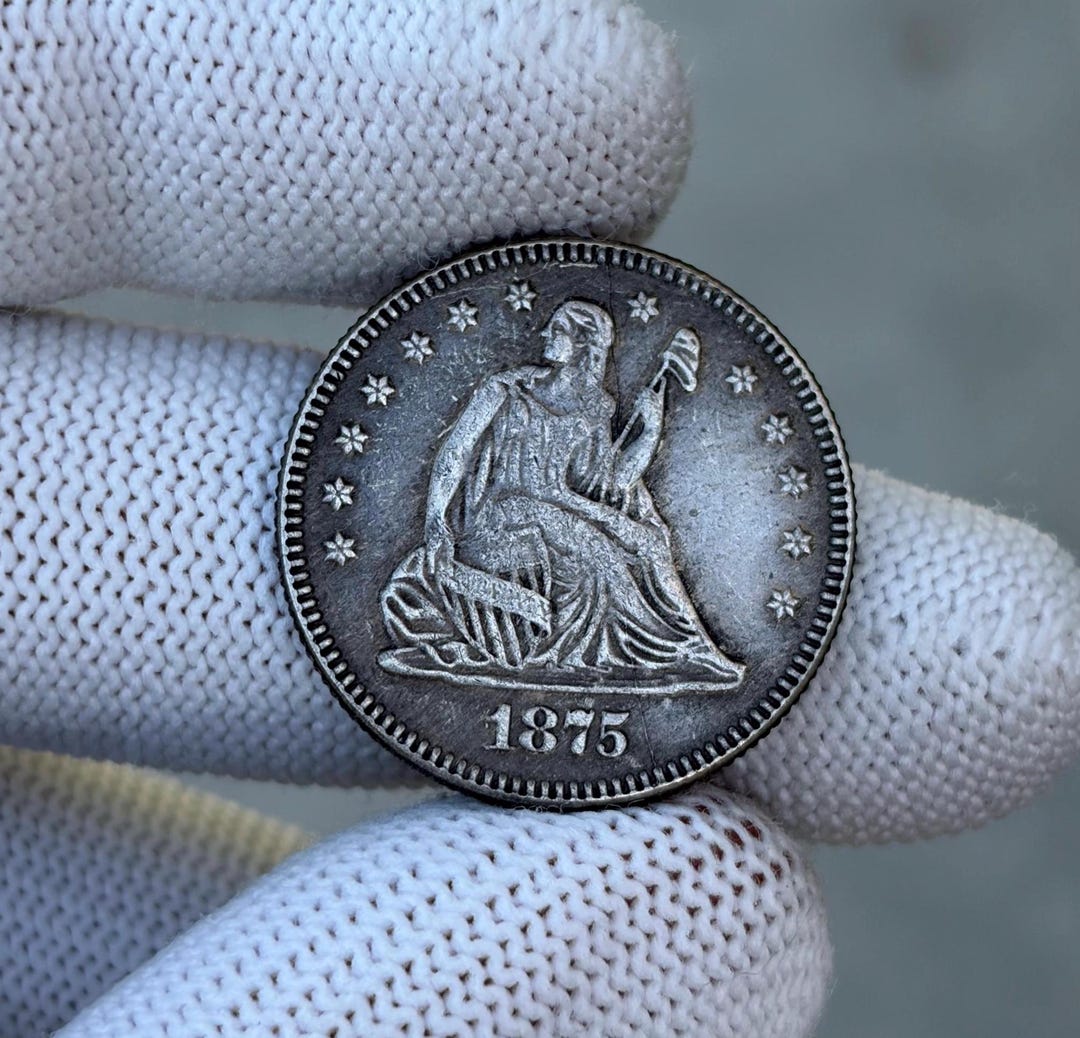 25 Cents 1875 (s) USA Quarter Dollar Coin REPLICA Silver Plated - Etsy