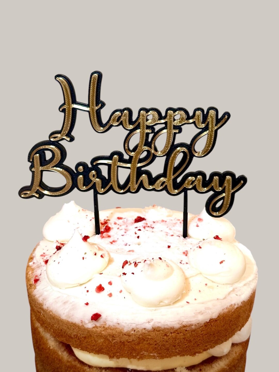 Personalised Happy Birthday Cake Topper, 3d Printed Cake Topper ...
