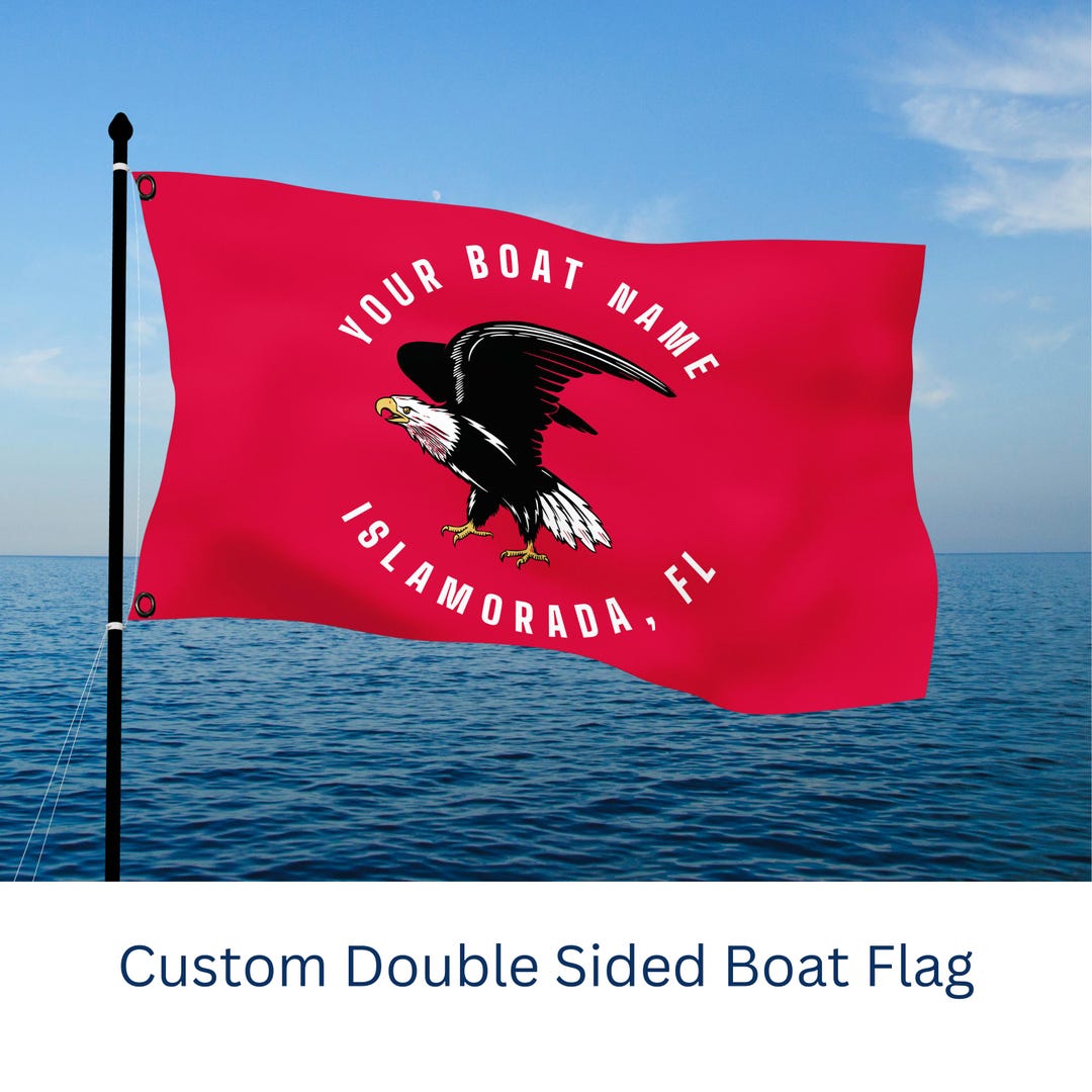 Personalized Boat Flag: USA Nautical Theme, Custom Boat Name - Etsy