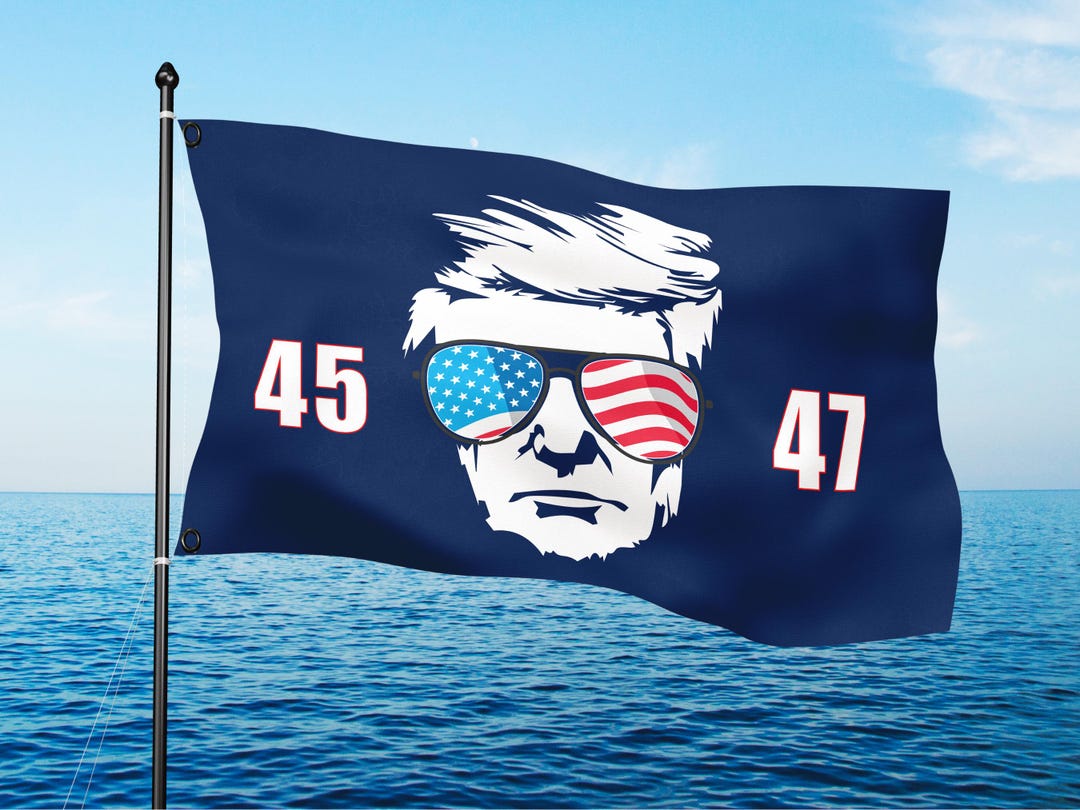 Trump Aviator Boat Flag 45-47, Double Sided Polyester - Etsy