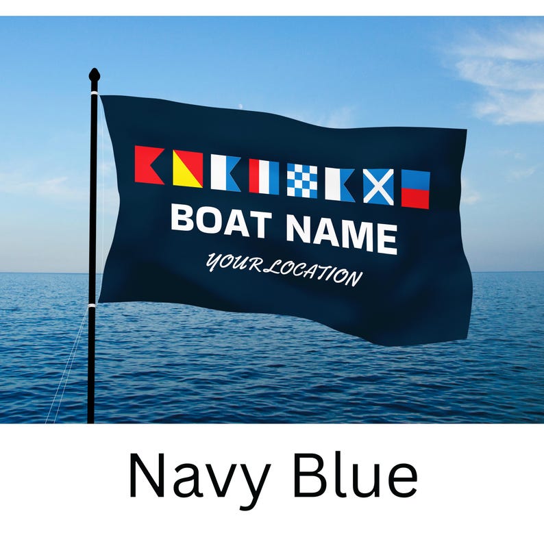 Personalized Boat Flag. Personalized Nautical Code Flag. - Etsy