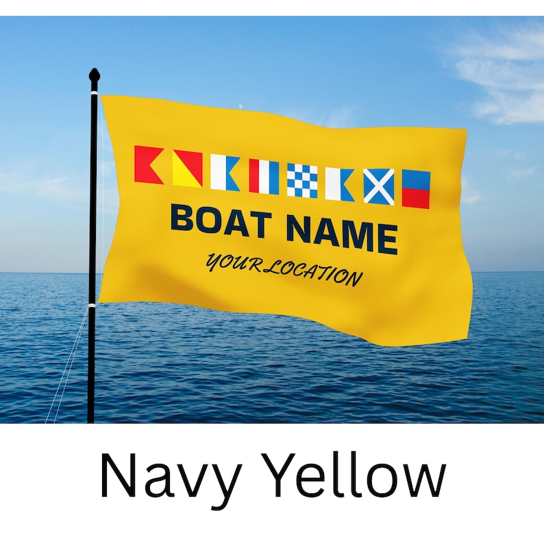 Personalized Boat Flag. Personalized Nautical Code Flag. - Etsy