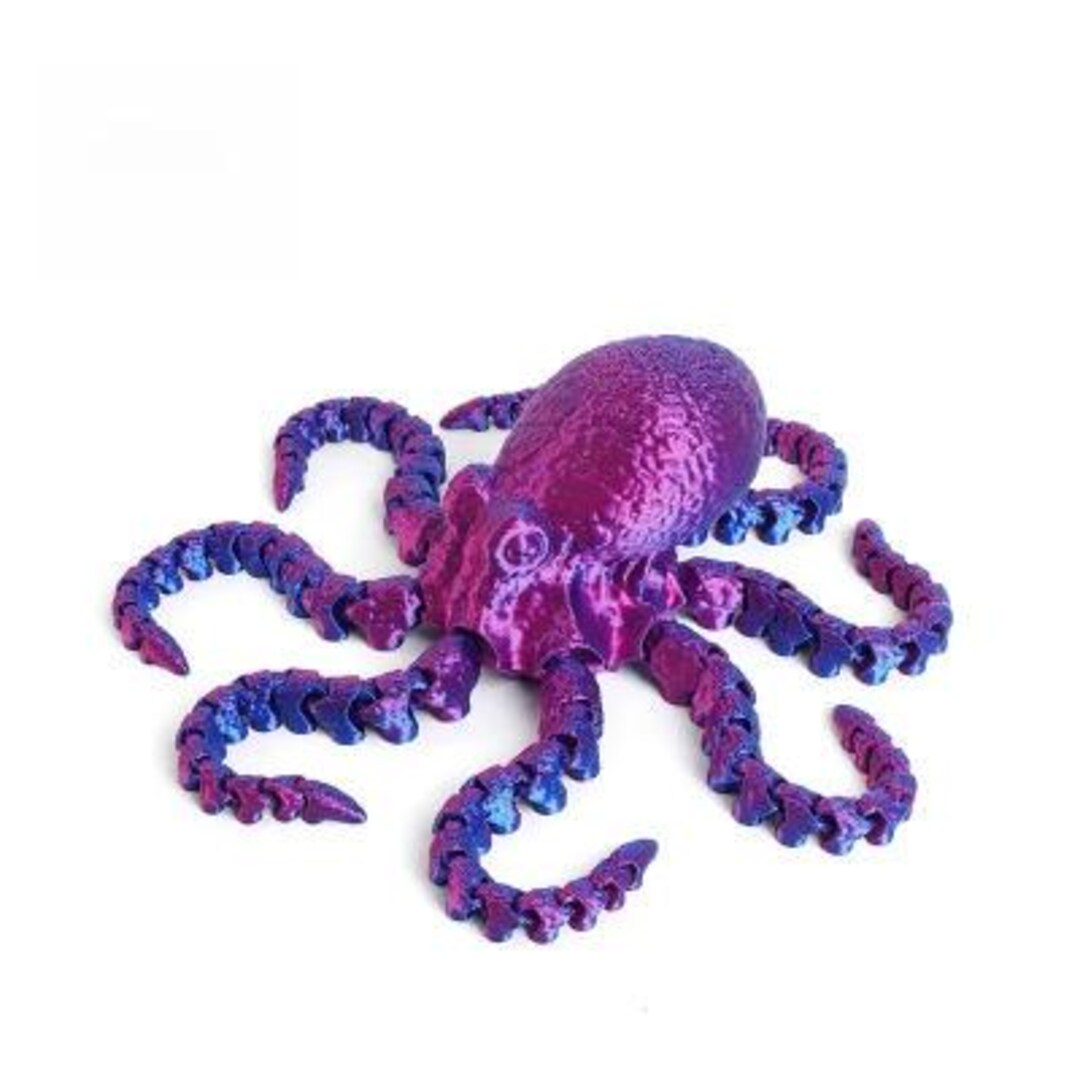 3D Printed Octopus Figurine – Creative Animal-themed Desktop Decor ...