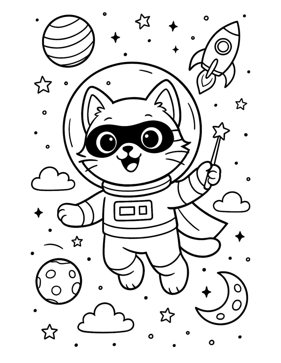 Cute Kitten Coloring Pages – 10 Printable Cat Line Art Sheets for Kids ...