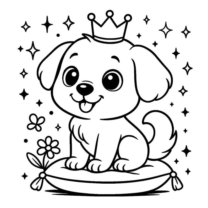 10 Cute Puppy Coloring Pages – Adorable Dog Coloring Book for Kids ...