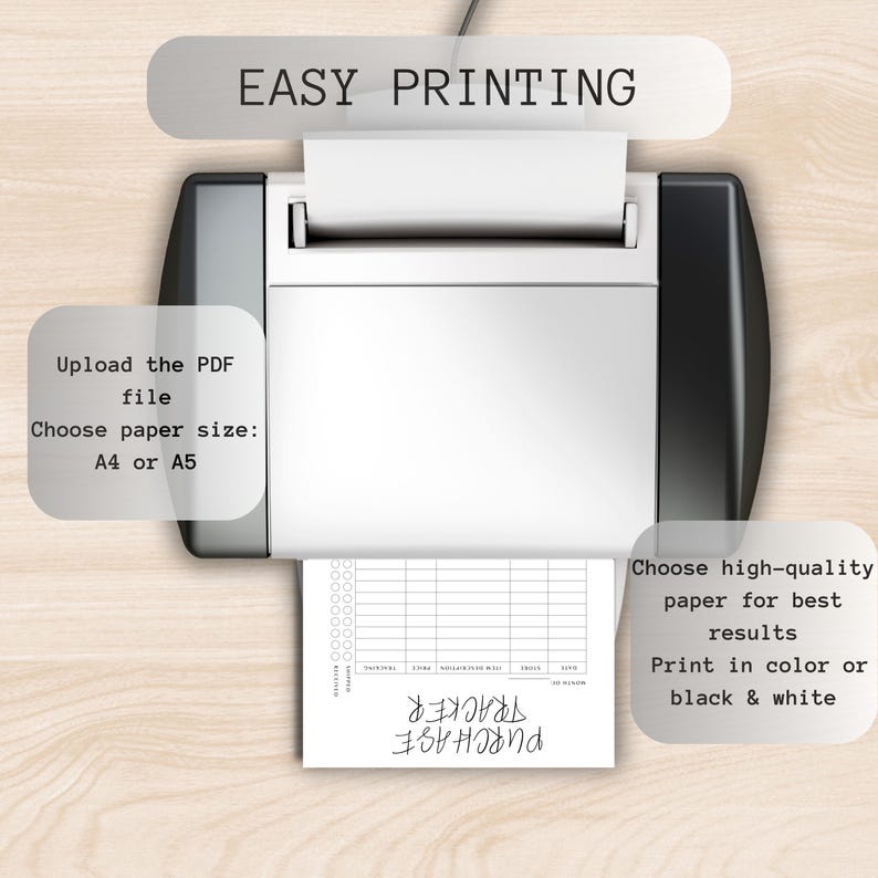 Purchase Tracker Printable | Online Order Log | Package Tracker PDF ...