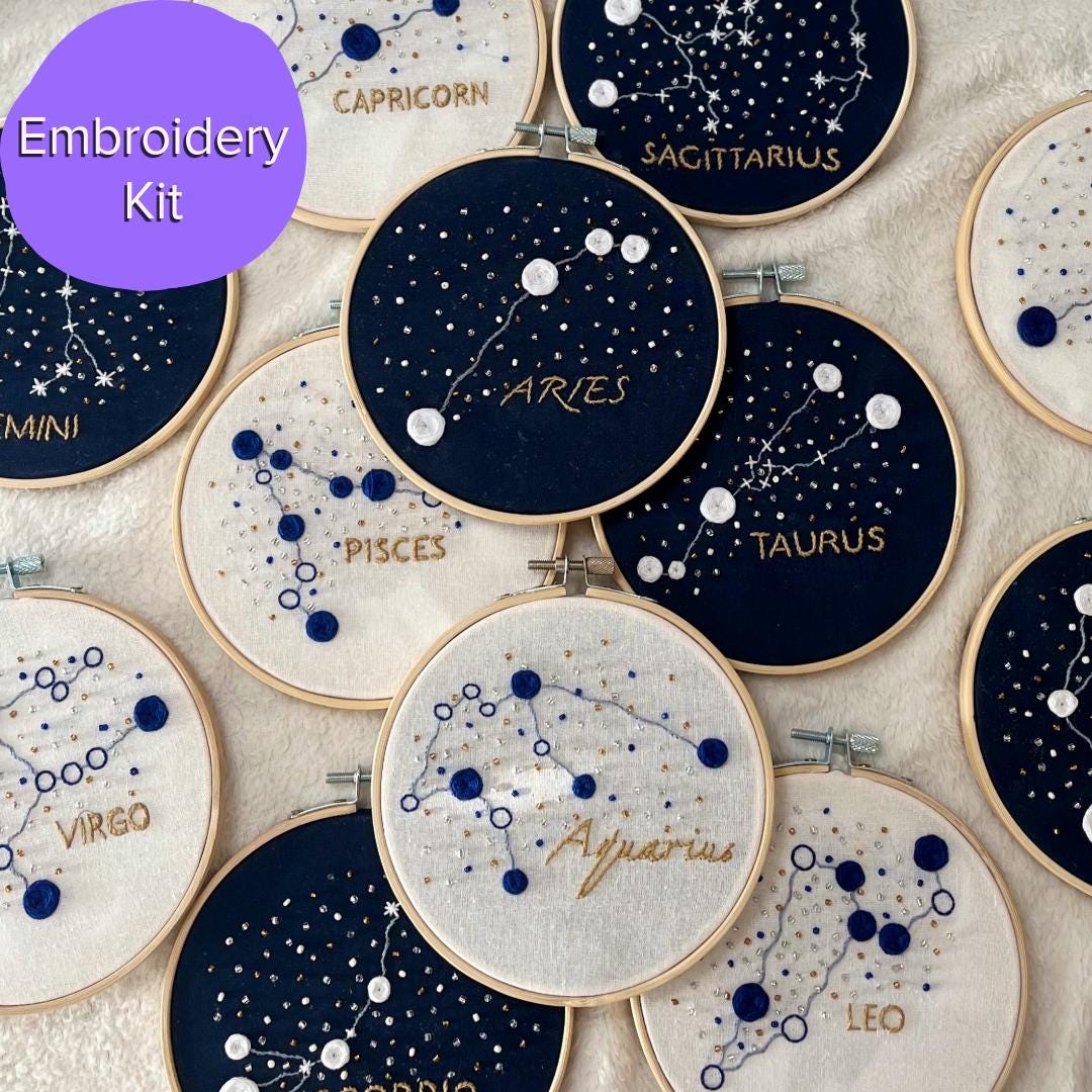 Constellation Embroidery Kit–diy Beaded Embroidery Kit(5 Inch)[choose ...