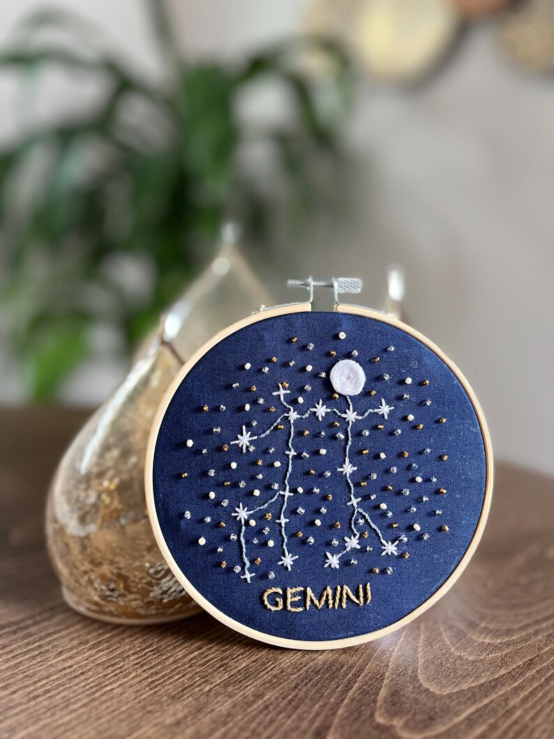 Constellation Embroidery Kit–diy Beaded Embroidery Kit With (5 Inch ...