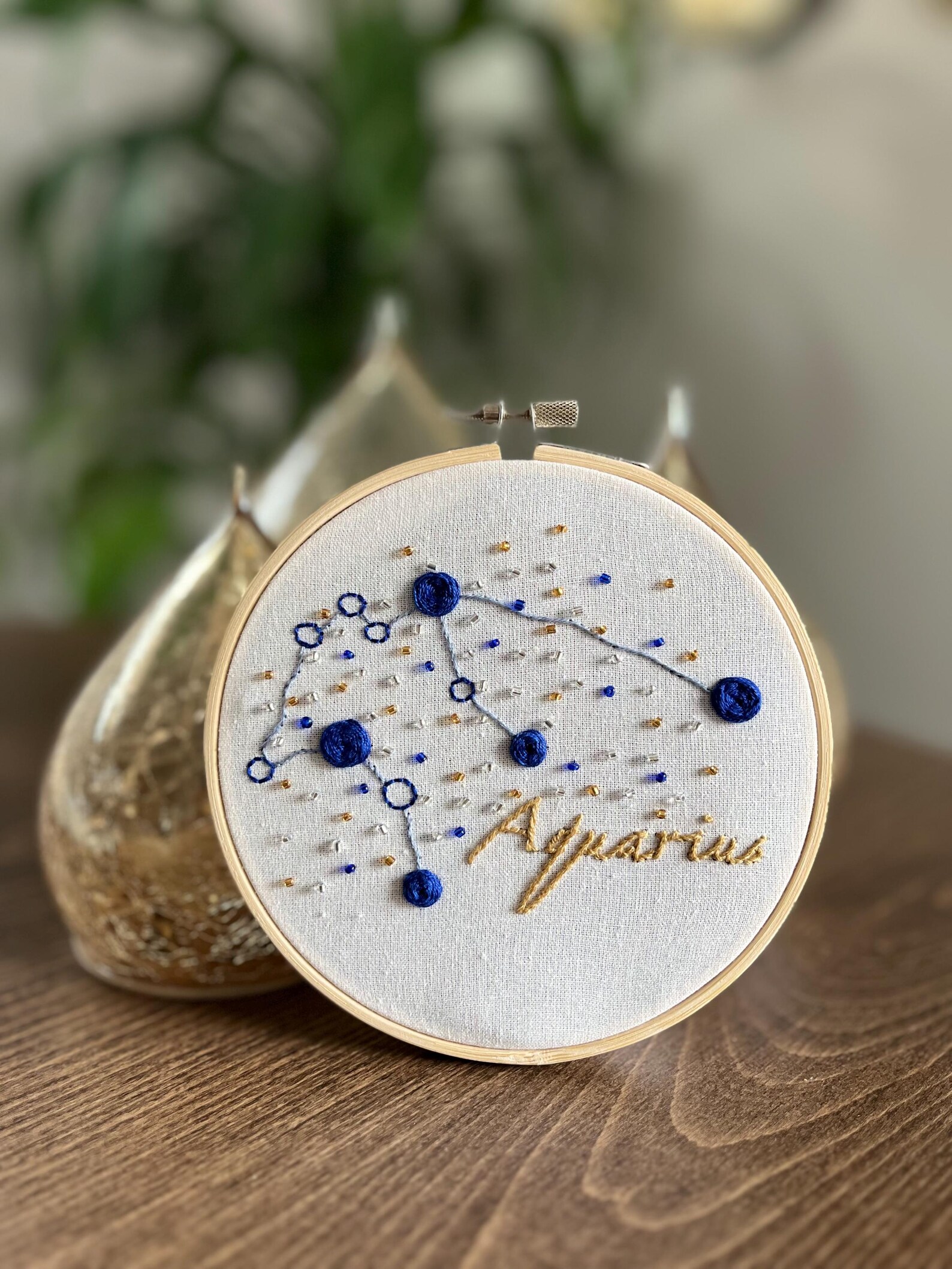 Constellation Embroidery Kit–diy Beaded Embroidery Kit With (5 Inch ...