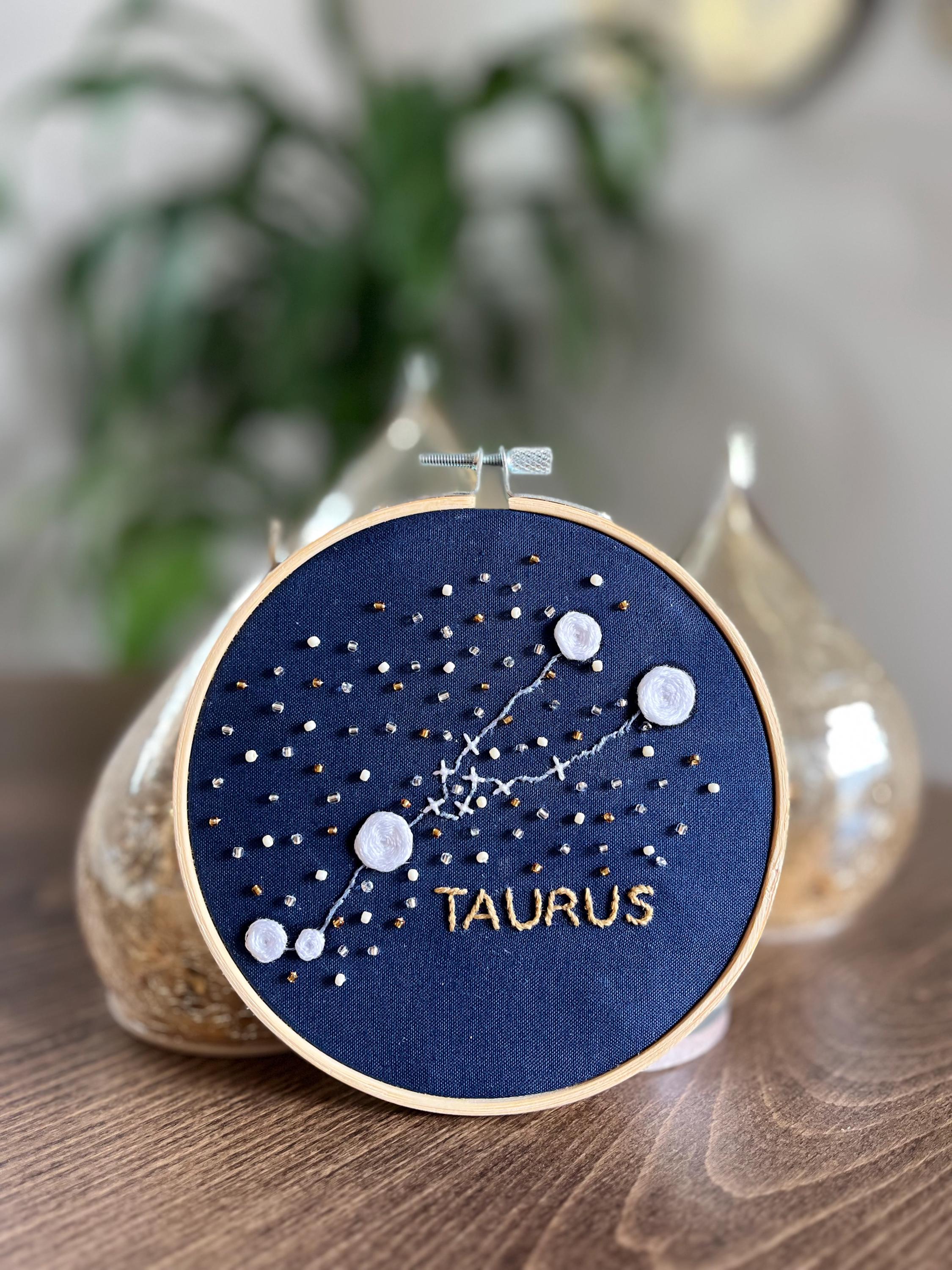 Constellation Embroidery Kit–diy Beaded Embroidery Kit With (5 Inch ...