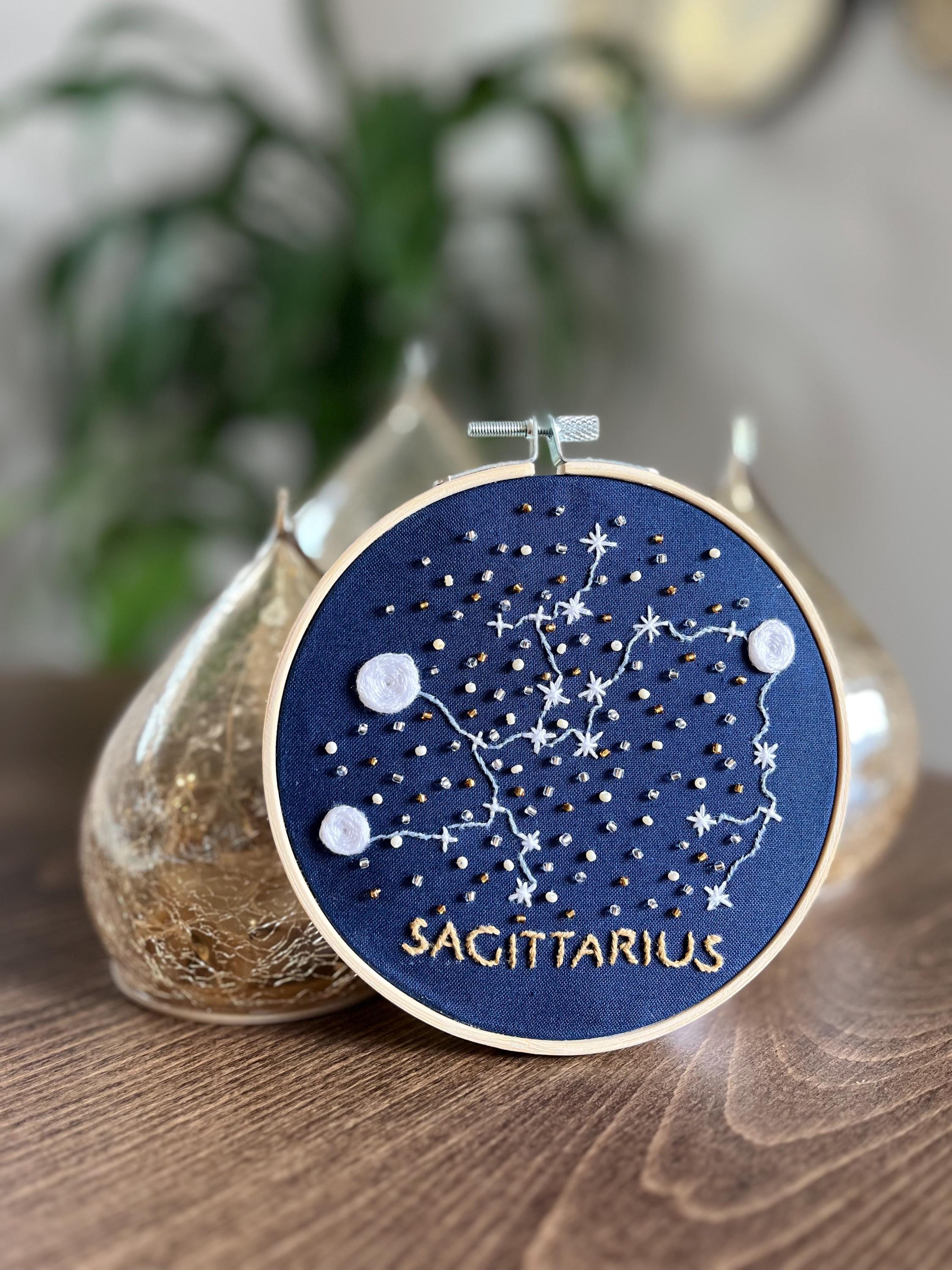 Constellation Embroidery Kit–diy Beaded Embroidery Kit With (5 Inch ...