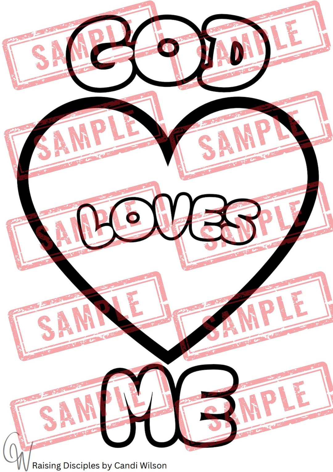 God Loves Me • Kids Christian Colouring Activity Sheet • Toddler ...