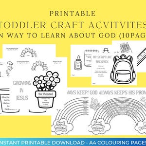 Christian Kids Activity Pack – Bible Craft & Colouring Printables (PDF ...
