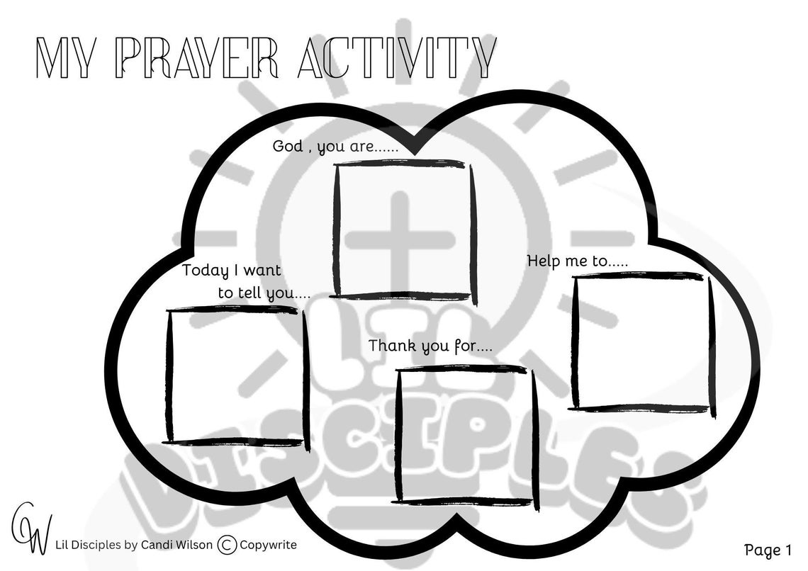 Toddler Prayer Activity Pack | Printable Bible Craft (PDF Download) - Etsy