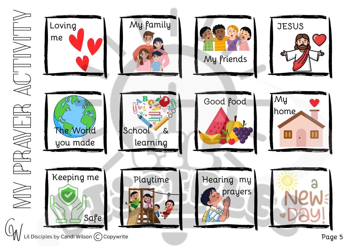 Toddler Prayer Activity Pack | Printable Bible Craft (PDF Download) - Etsy