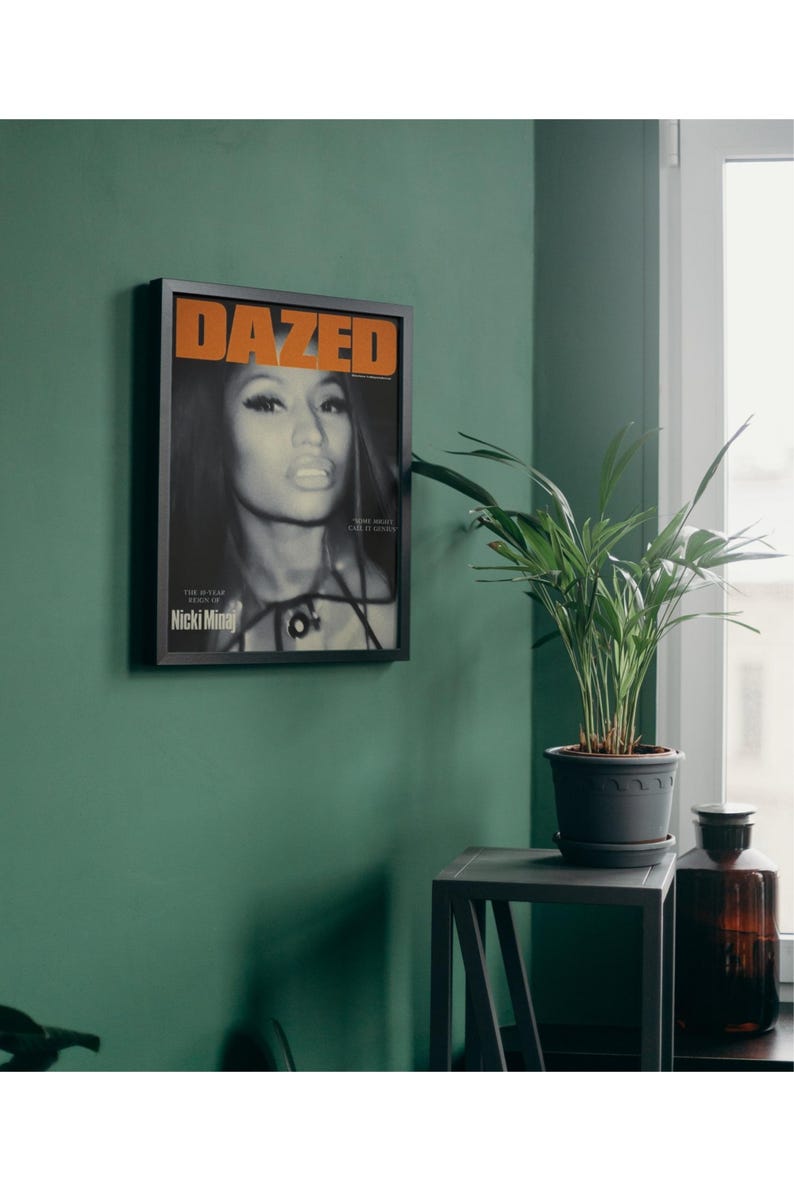Printable Nicki Minaj Wall Art - Dazed Magazine Cover Poster | Digital ...