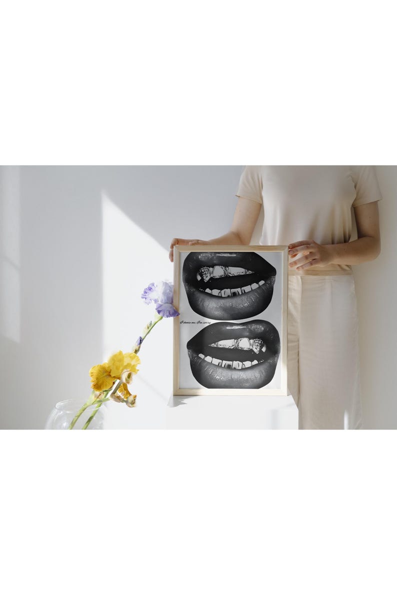 Luxury Grillz Lips Printable Poster I Choose Me | Bold Aesthetic Wall ...